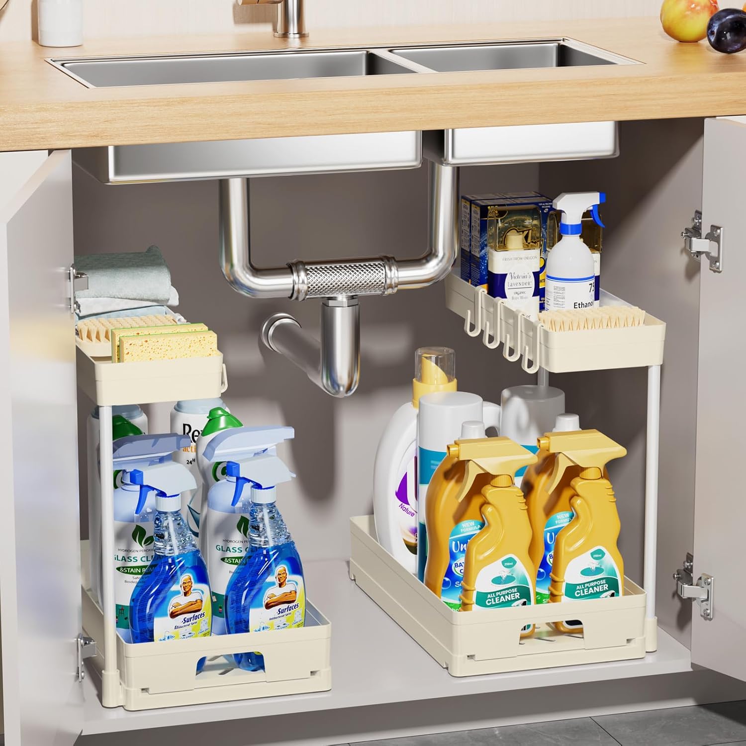 L-Shape Under Sink Organizer – DELAMU